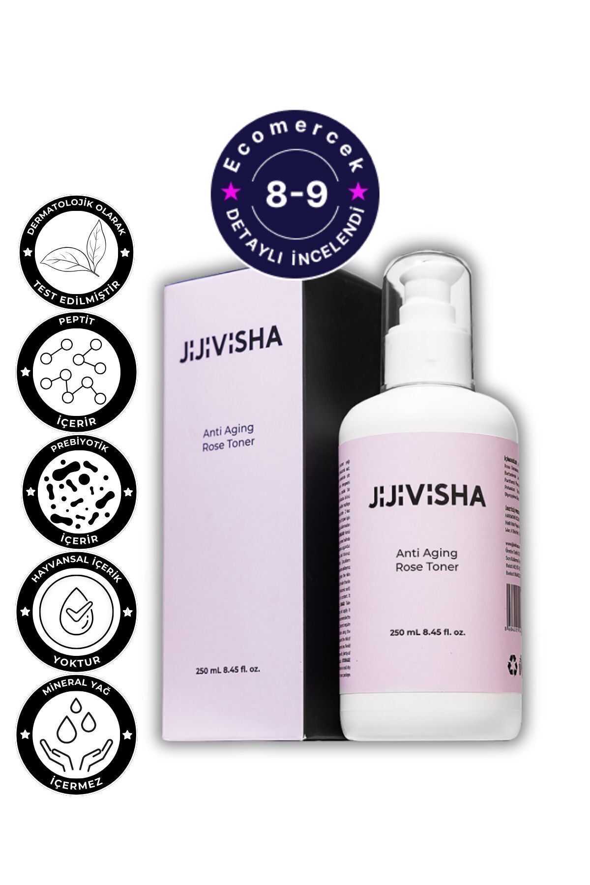 jijivisha Yaşlanma Karşıtı Gözenek Sıkılaştırıcı Gül Mayası Toniği (ANTİAGİNG ROSE TONER) 250ml ...