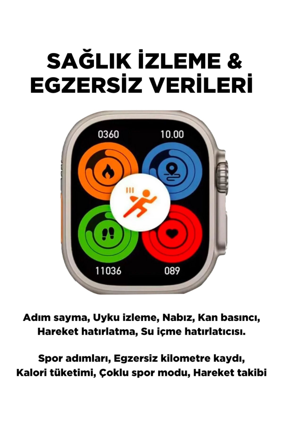 Hikıng Wh9 Akıllı Saat Kordon Hediyeli Ios Android Uyumlu Arama ...