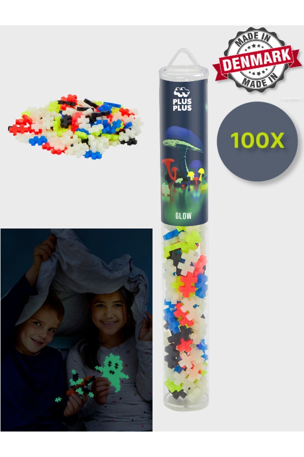 TOYFEST Plus - Plus Minecraft Temalı Silindir Kutuda Glow Lego Yapı ...