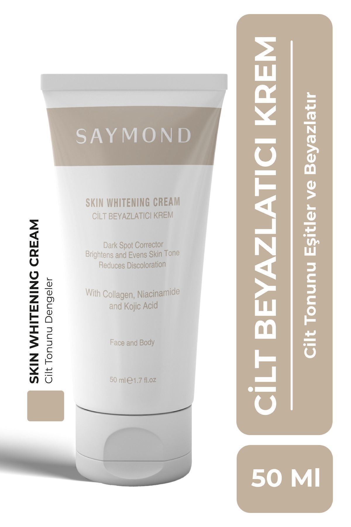 SAYMOND Cilt Beyazlatıcı , Aydınlatıcı Leke Karşıtı Bakım Kremi Kolajen ...