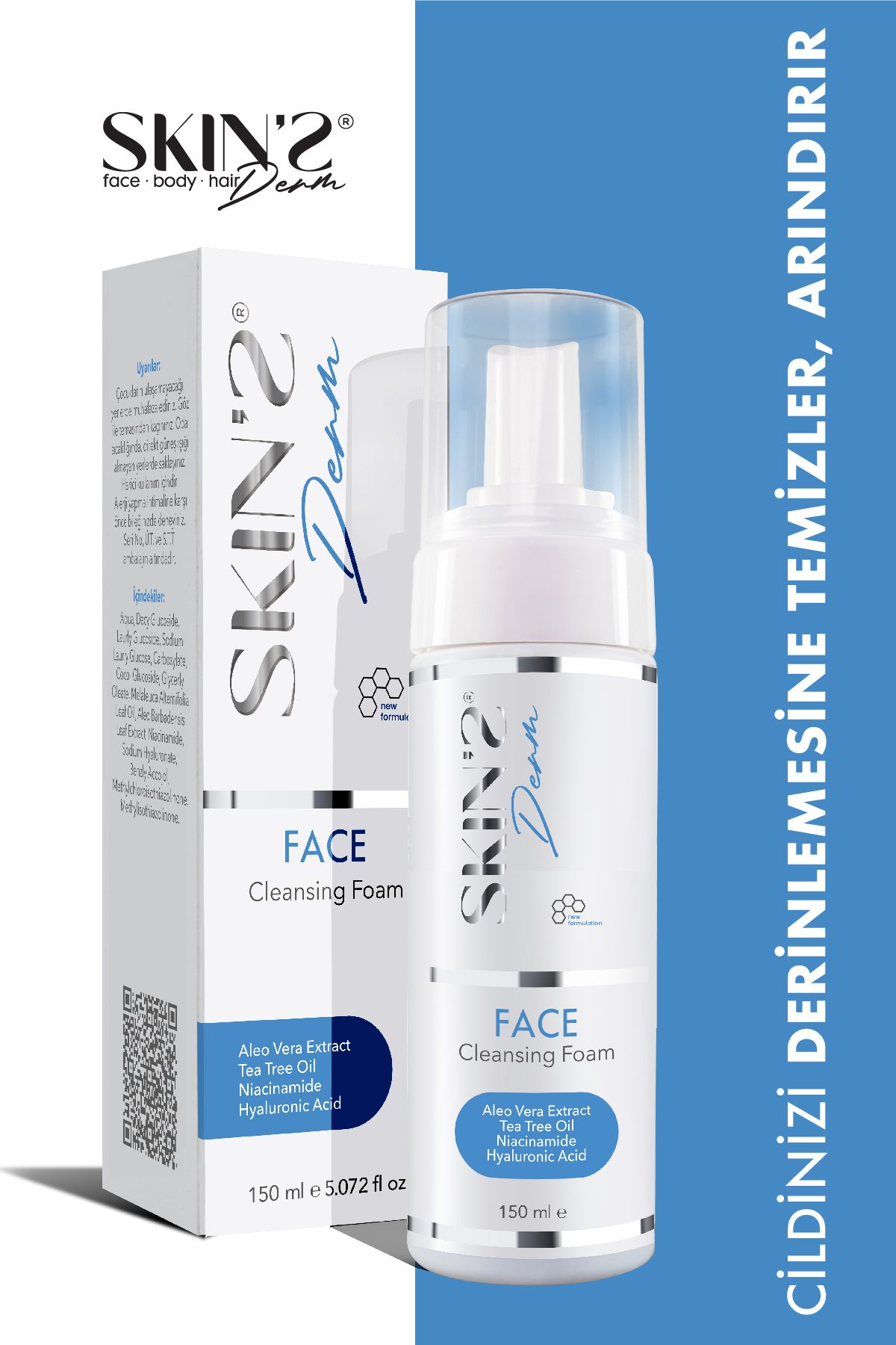 SKİN'SDERM Skins Derm Face Cleansing Foam. - Fiyatı, Yorumları