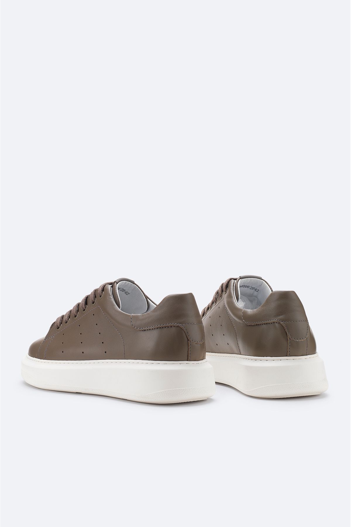 Avva Men's Gray 100% Leather Flexible Sole Casual Shoes B 008000 - Trendyol