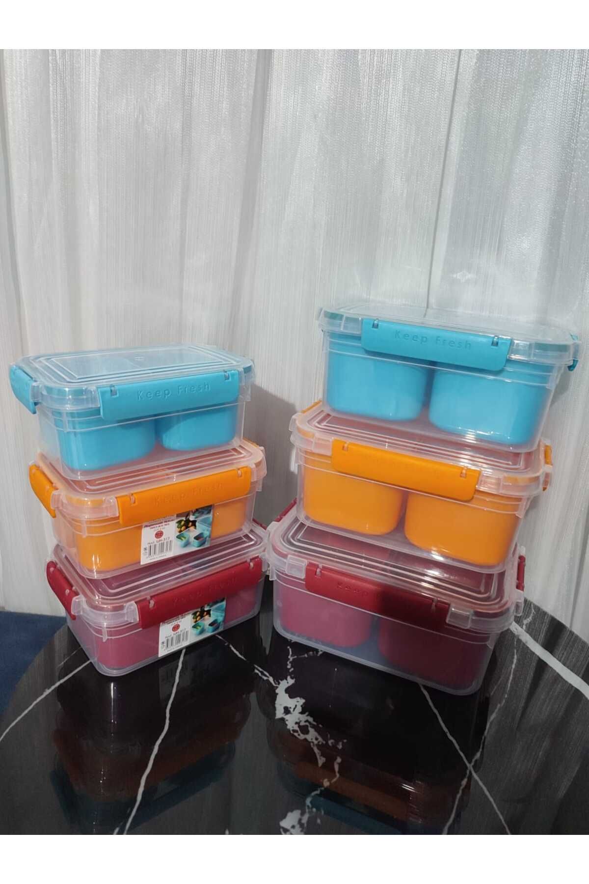 Home Palova , Iki Bölmeli Contalı, Kullanışlı, Atıştırmalık Saklama Kabı 2 Farklı Boyut ...