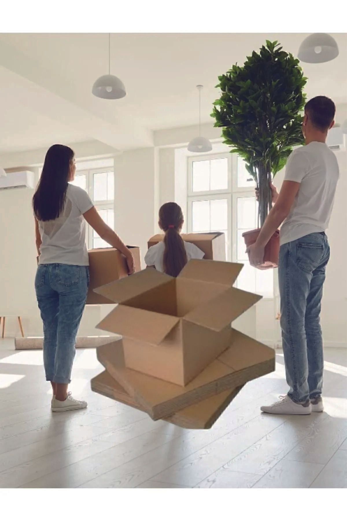 koligen 30X20X20 5 Adet DOPEL Taşıma Kolisi Çift Oluklu Boş Koli ...