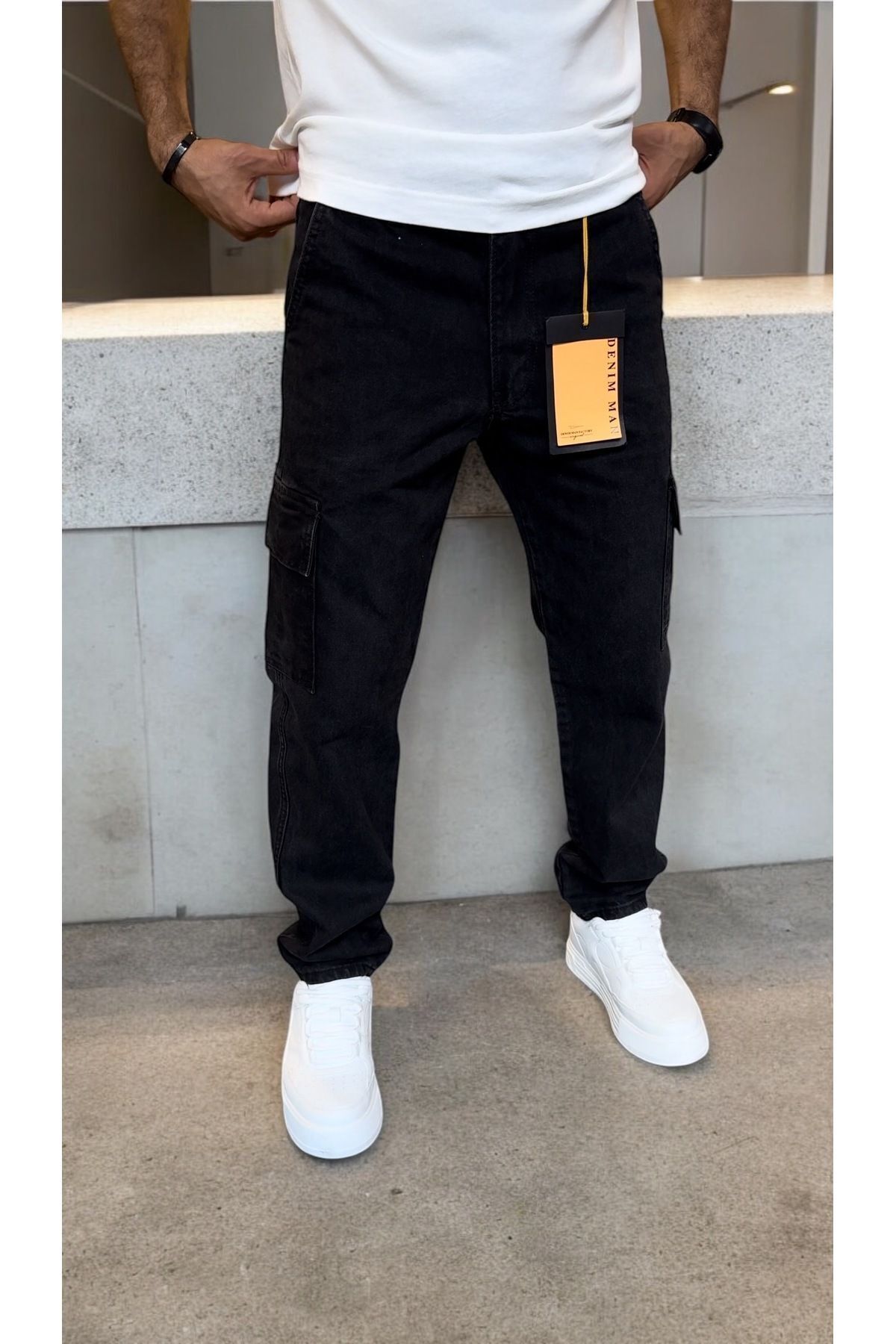 DENIM MAN Men s Baggy Pattern Cargo Pants Trendyol