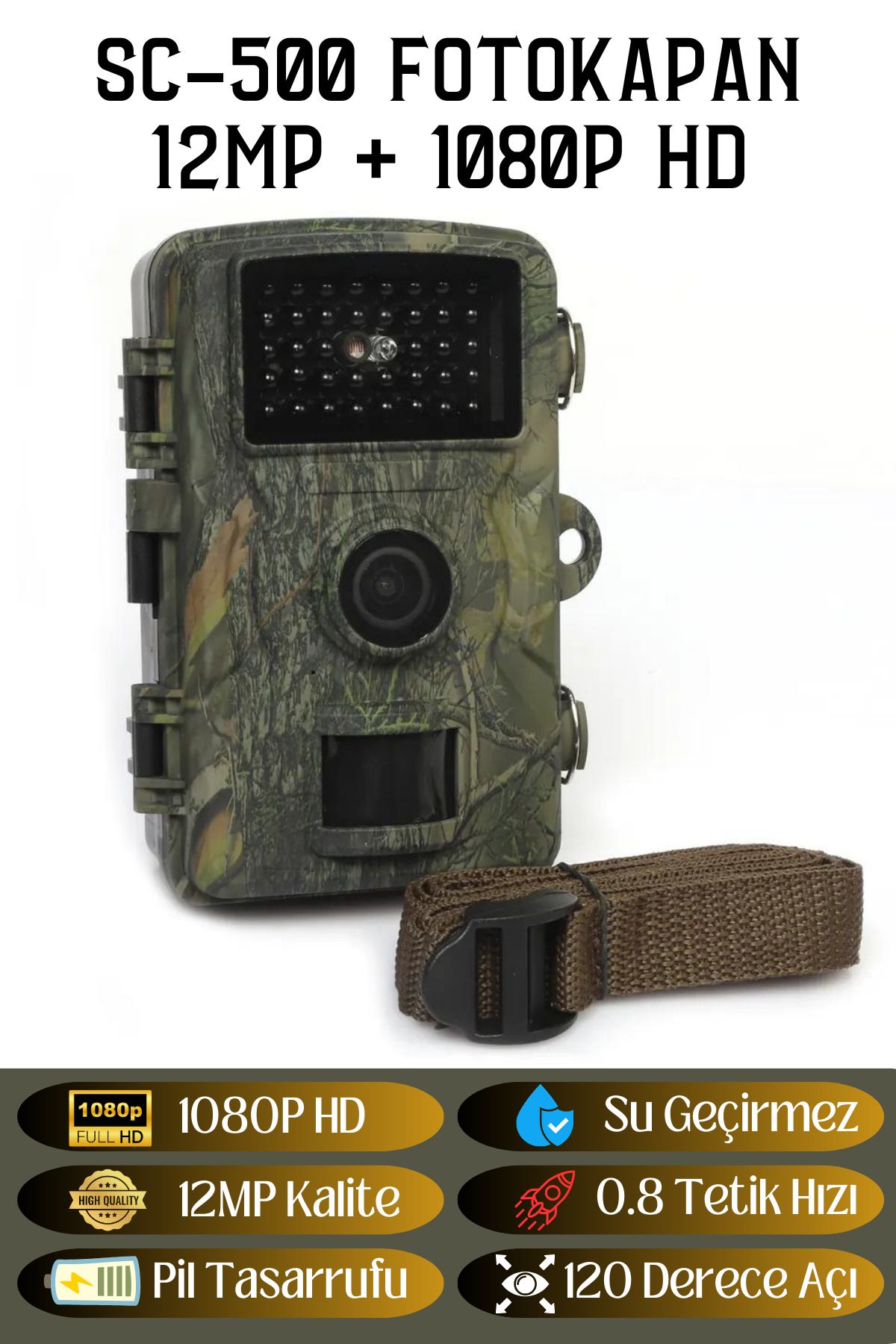 L'eDoren Kingboss Sc-500 12 Mp 1080p Fotokapan Su Geçirmez Gece Görüşlü ...