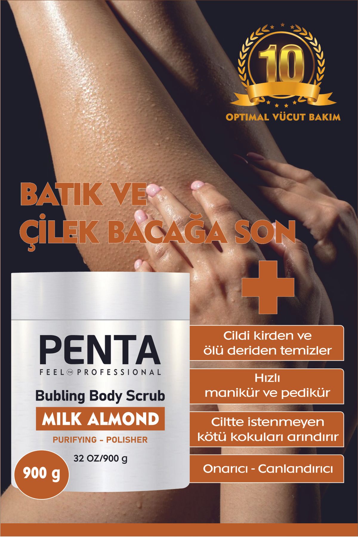 PENTA FEEL Batık&çilek Bacak Giderici Köpüren Tip Süt Badem Peeling ...