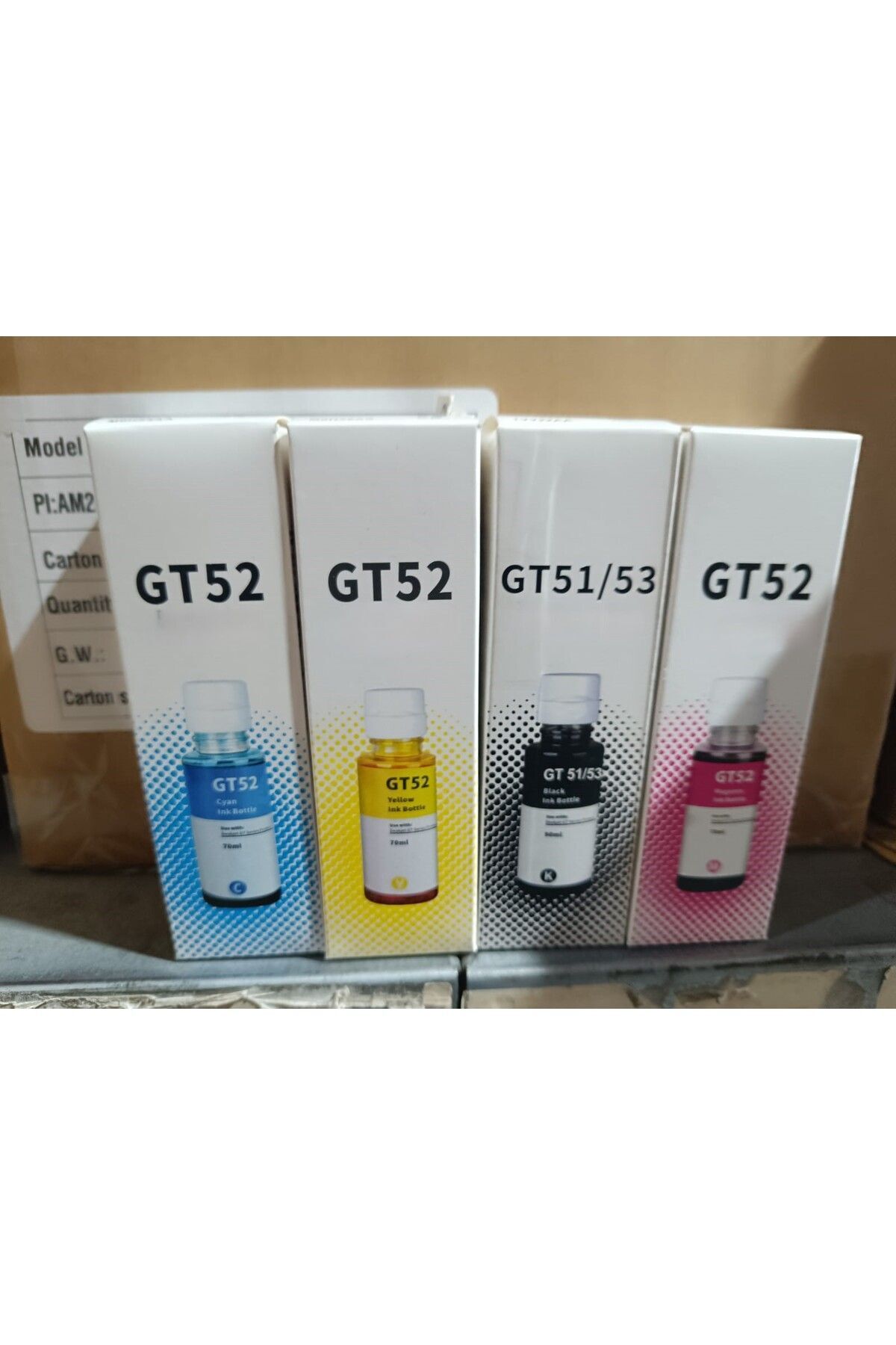 HP Muadil Gt51_gt52 Smart Tank 500-515-530-519 4 Renk Mürekkep Takımı ...