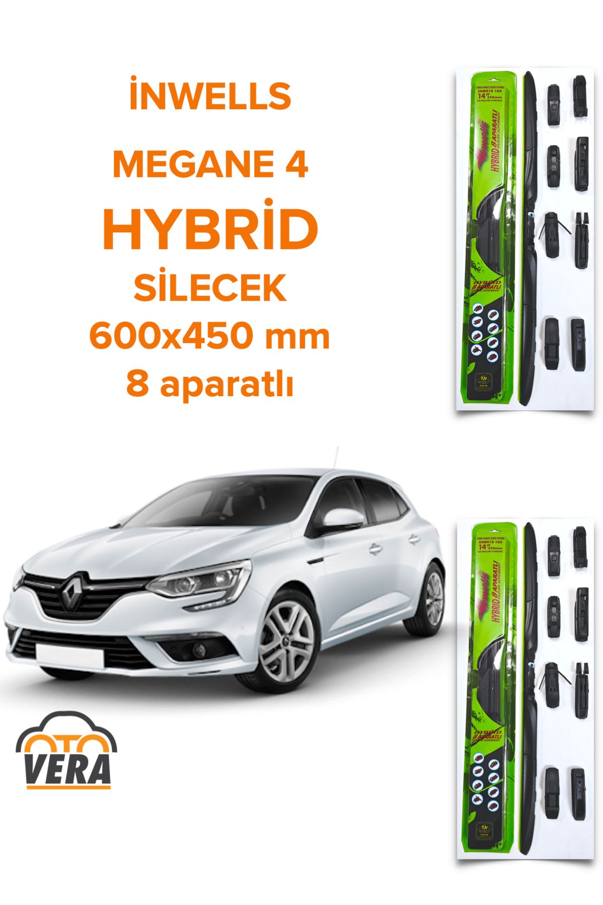 Inwells Megane 4 Inwells HYBRİD 8 aparatlı Silecek Takımı 600x450 ...