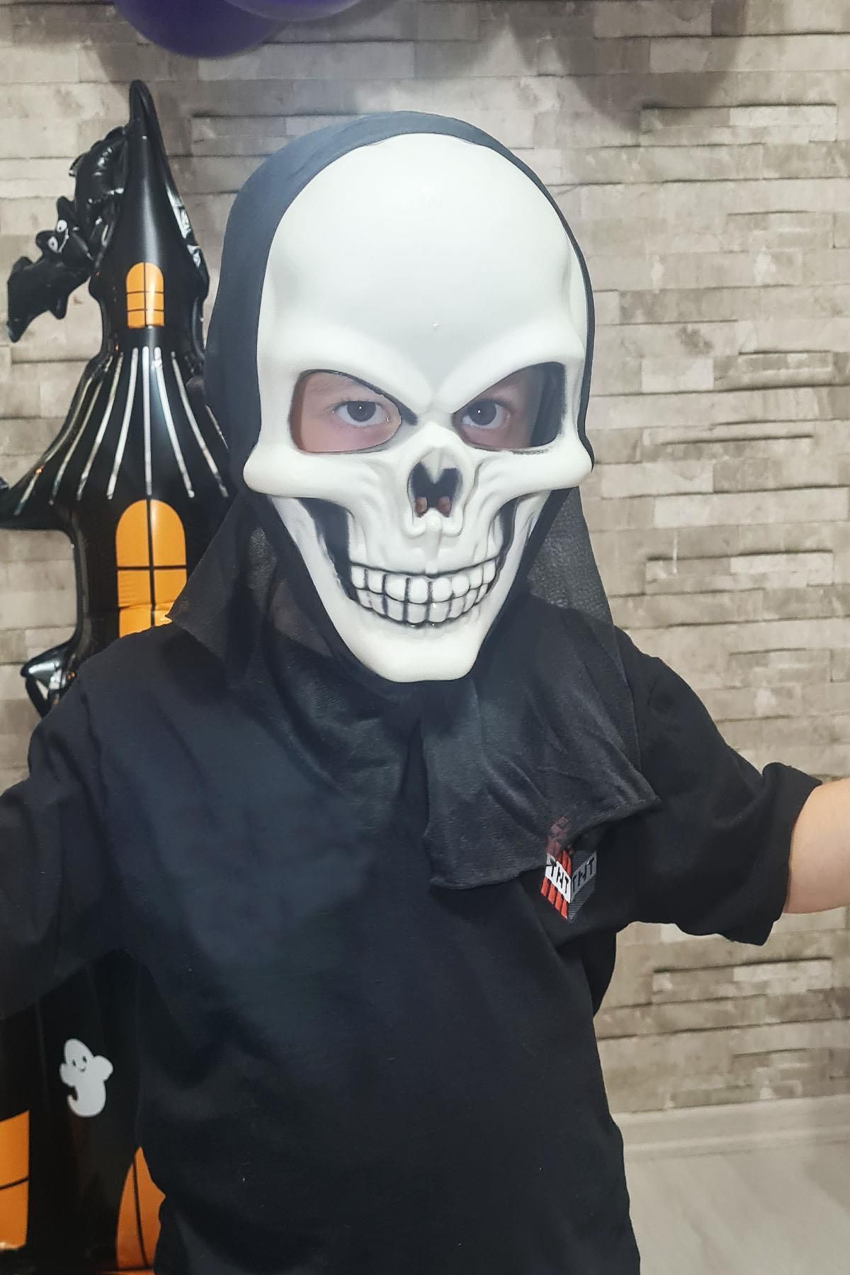 PEKSHOP Kuru Kafa Maskesi Cadılar Bayramı Halloween Maskesi Korkunç ...