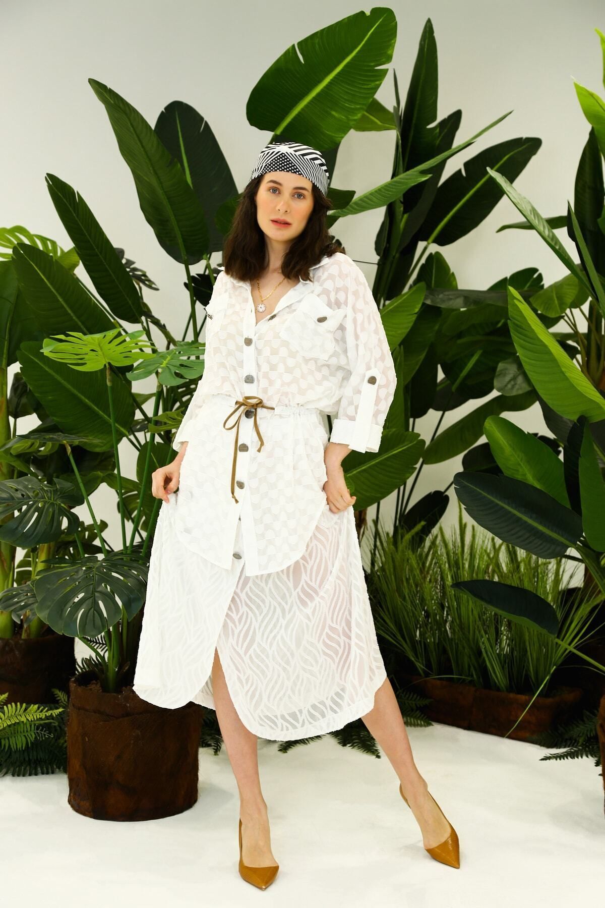 Rheme And Fons Özel Tasarım Couture El Işçiliği Beyaz Fisto Transparan ...