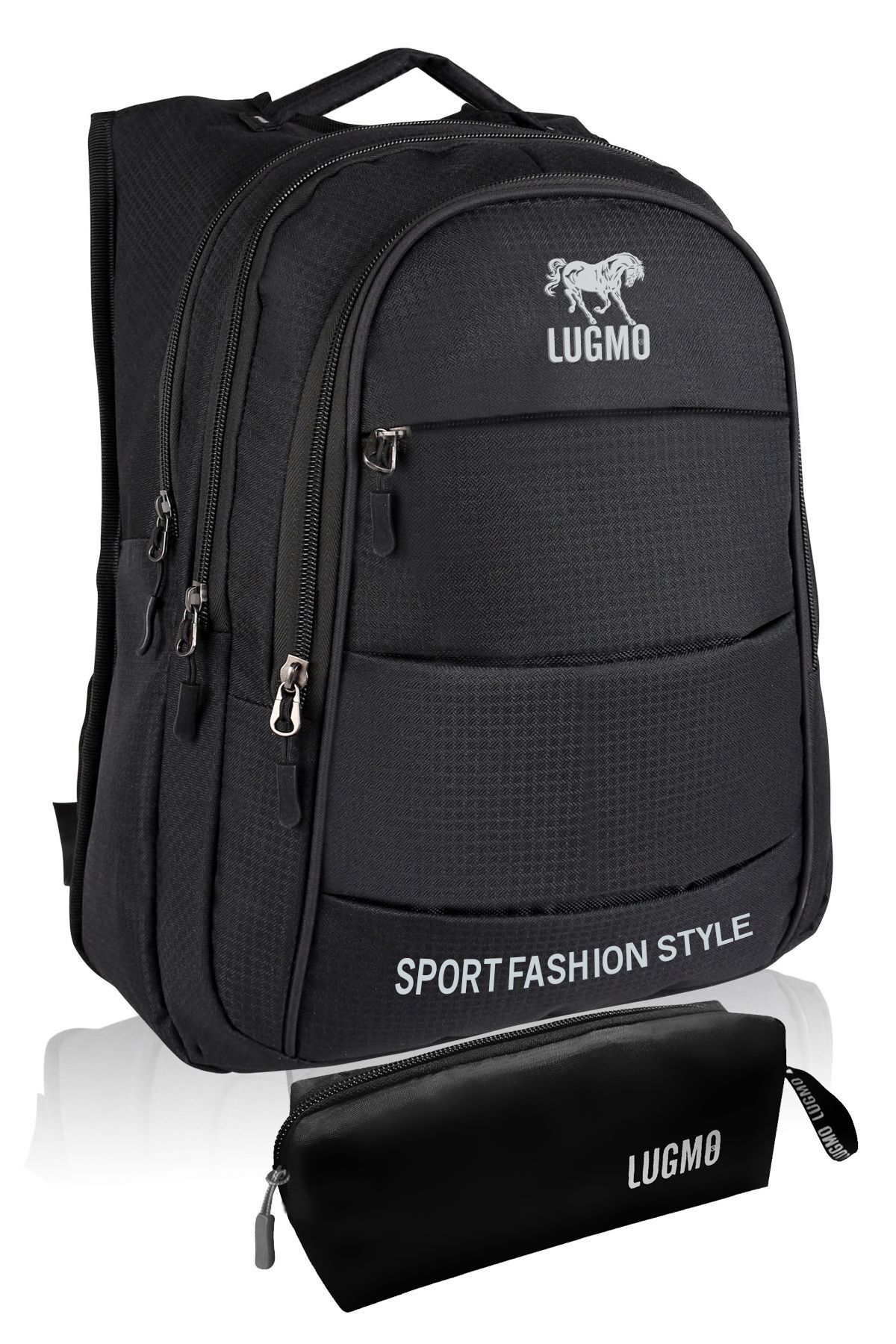 LUGMO Okul Çantası 4 Cepli + Kalemlik Su Geçirmez Komple İçi Astarlı ...