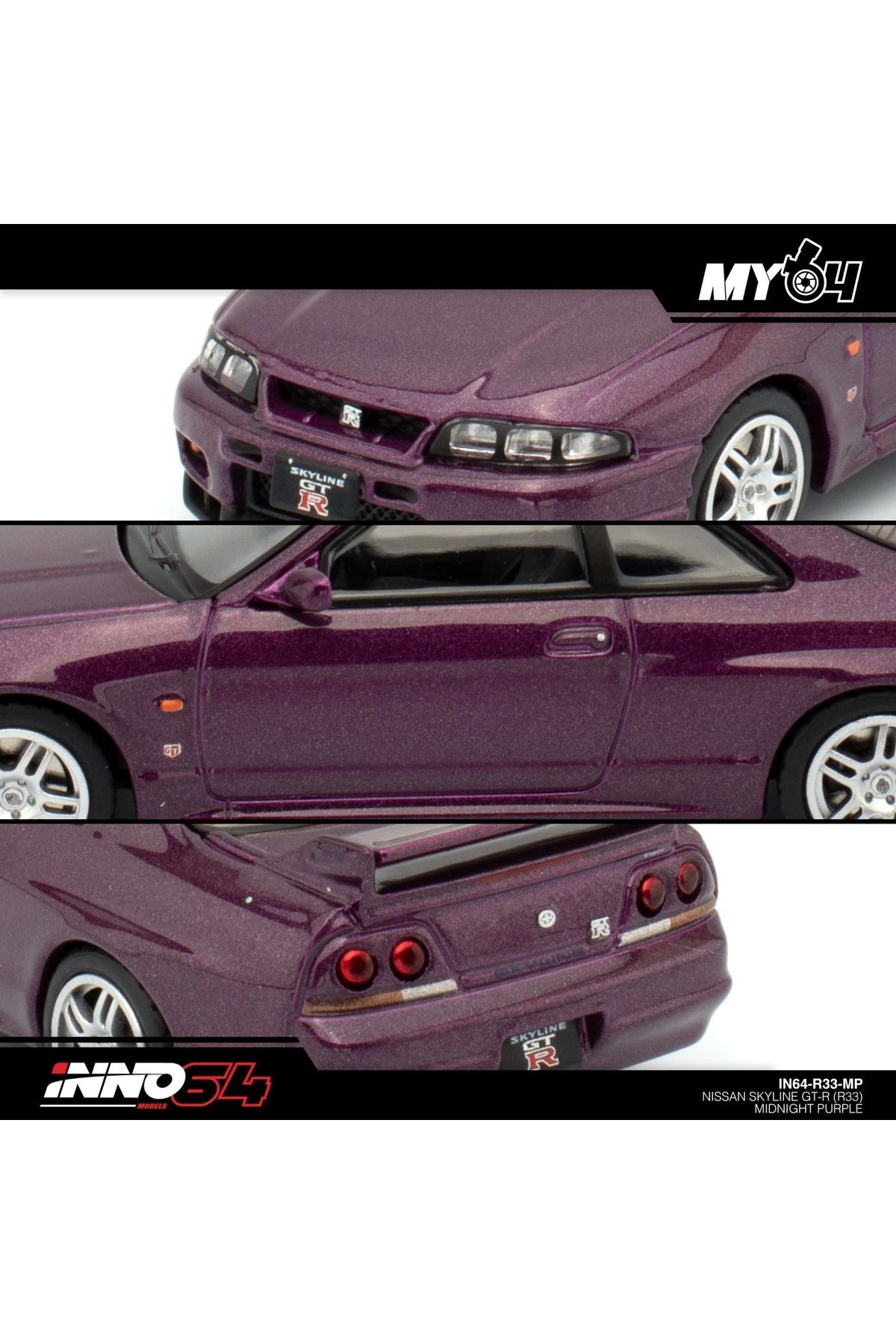 Inno 64 Models Inno 1/64 NISSAN SKYLINE GT-R (R33) NISMO 400R Midnight ...