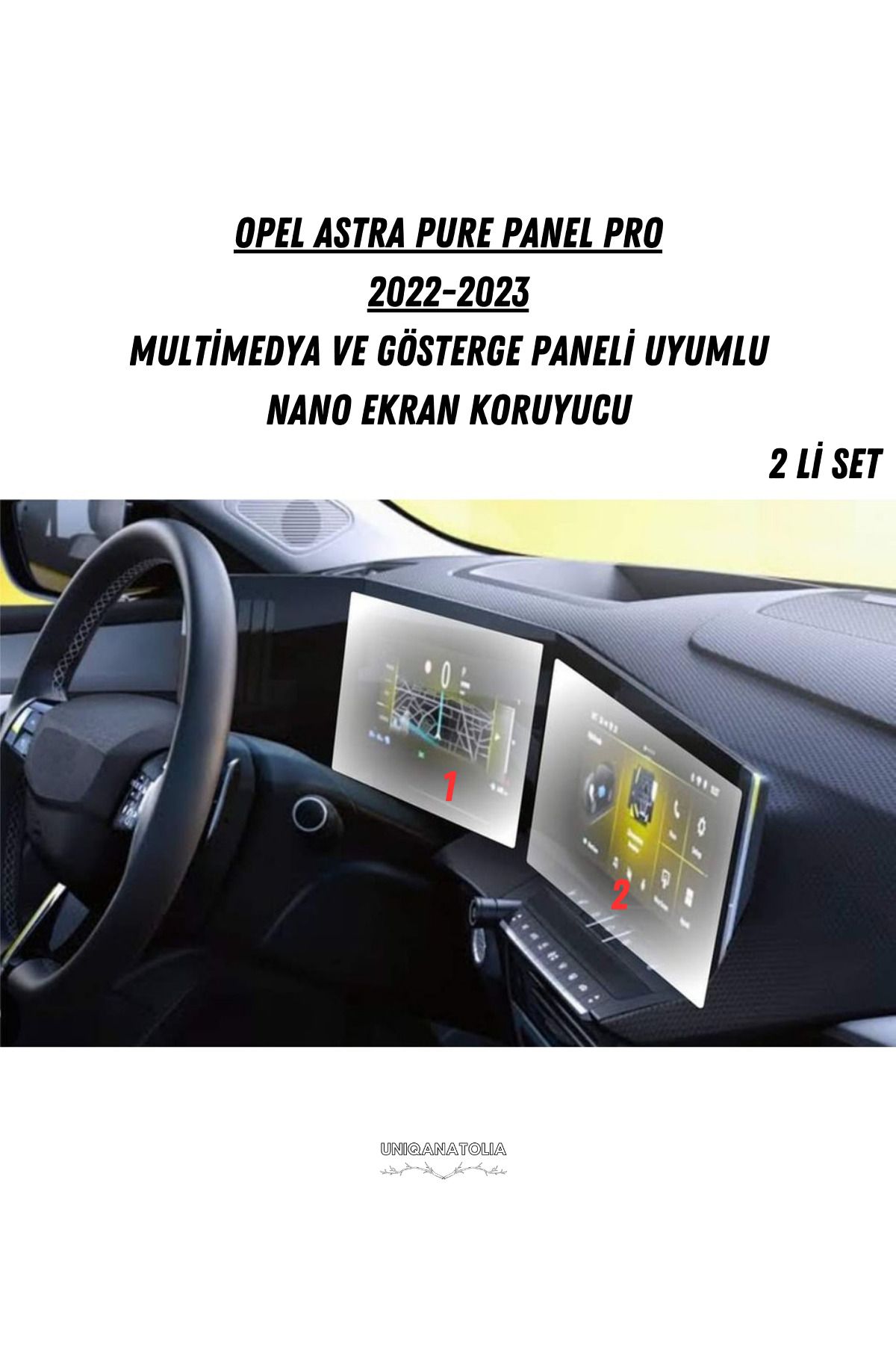 UniqAnatolia Opel Astra Pure Panel Pro 2022 2023 Multimedya Ve Gösterge ...