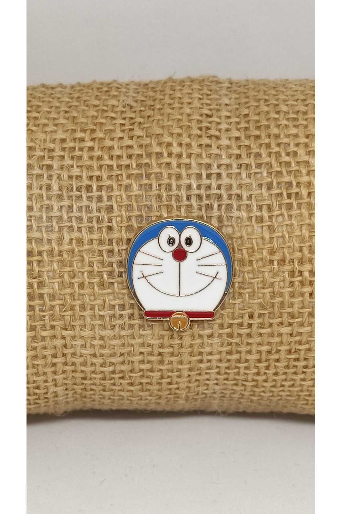 TUNA TAKI & AKSESUAR Doraemon Rozet, Anime Rozet, Sevimli Mavi Beyaz ...