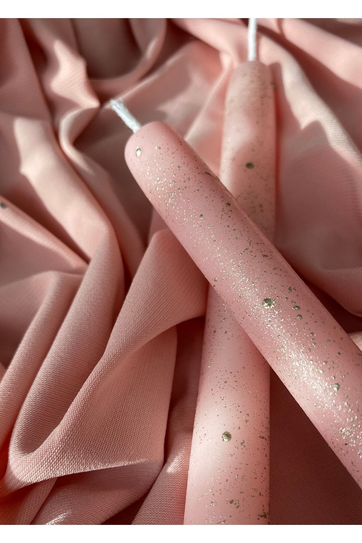 Handmade Dekoratif Simli Pembe Şamdan Mumu 2li Set Fiyatı, Yorumları ...