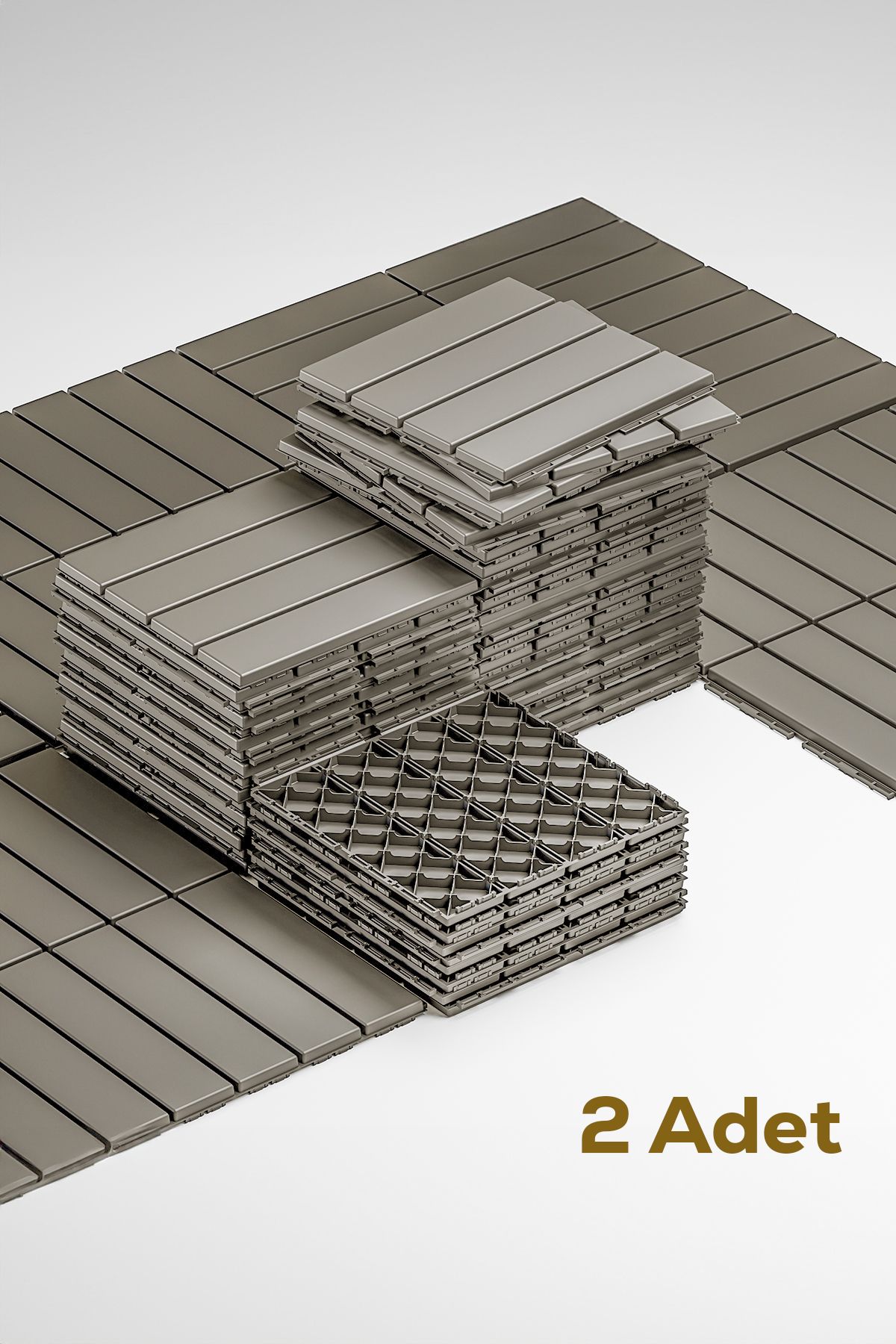 Porsima 1177 2 Li Bahçe Balkon Teras Zemin Döşemesi Banyo Paspası Sert ...