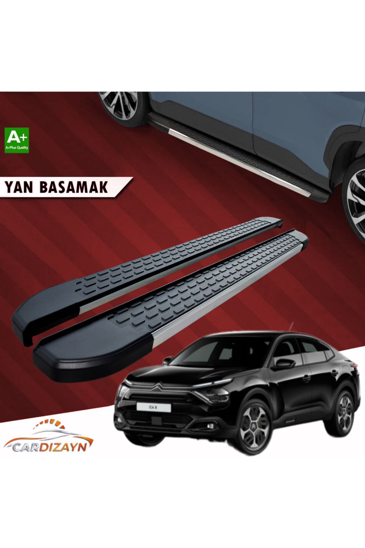 CarDizayn Citroen C4 X Alüminyum Yan Basamak Marşpiyel Koruma 2023>2024 ...