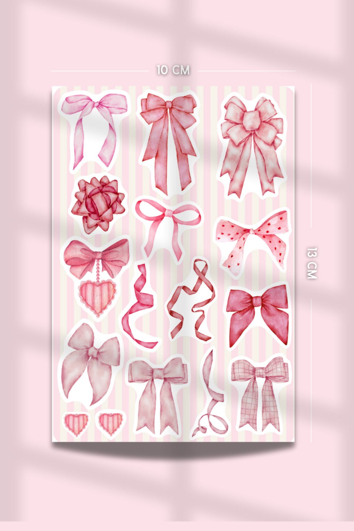 Hume Craft Pembe Kurdele Temalı Şeffaf Sticker Seti / Bullet Journal ...