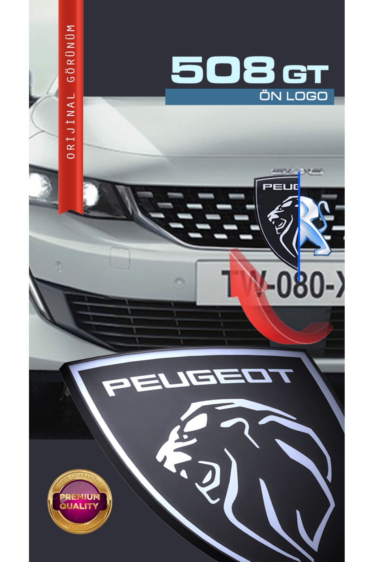 Edesign Peugeot 508 Ve 508gt Ön Izgara 3d Yeni Aslan Logo Modeller ...