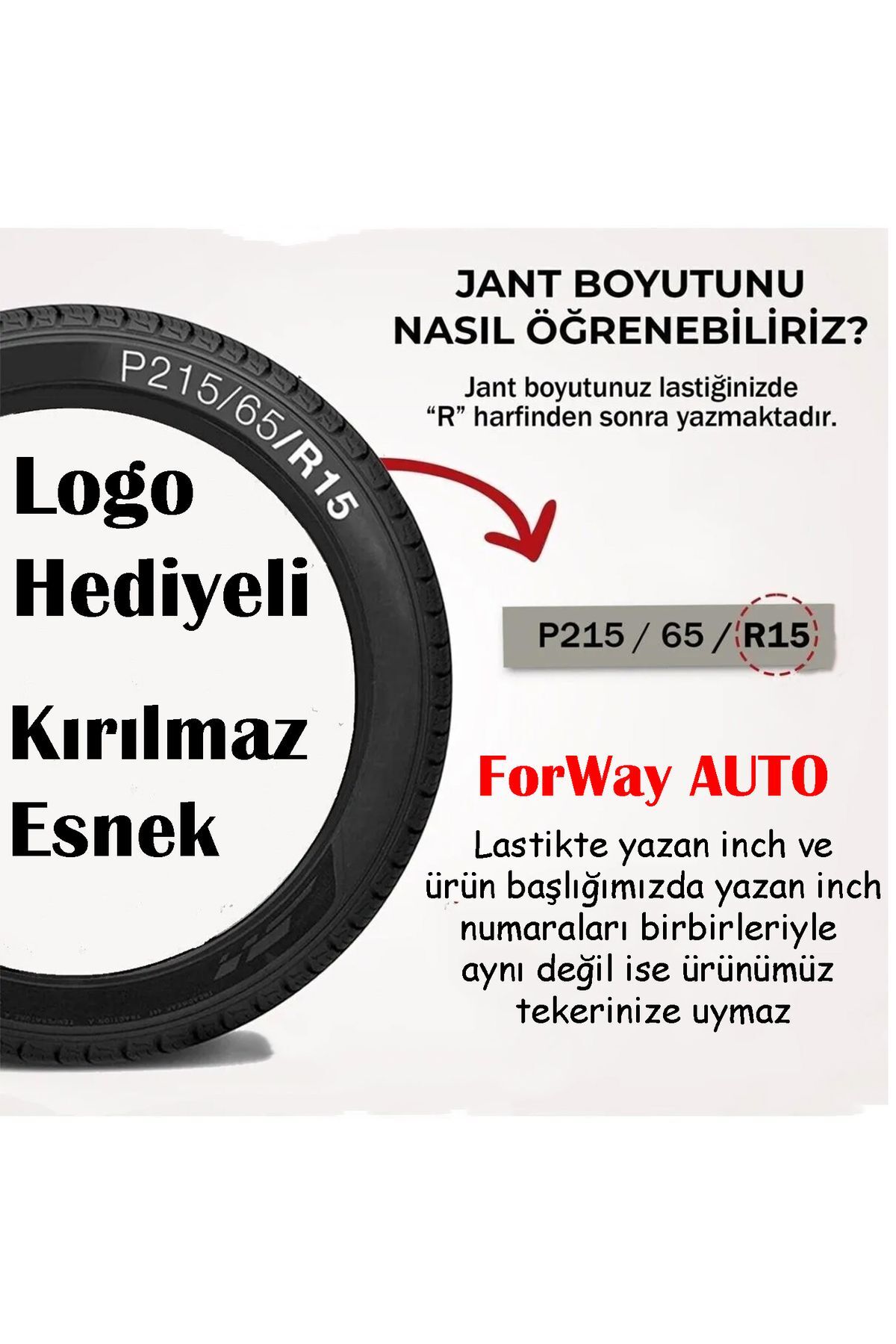 ForWay Dacıa Sandero Stepway Gri Kırılmaz Jant Kapağı 16"inç 1 Adet ...