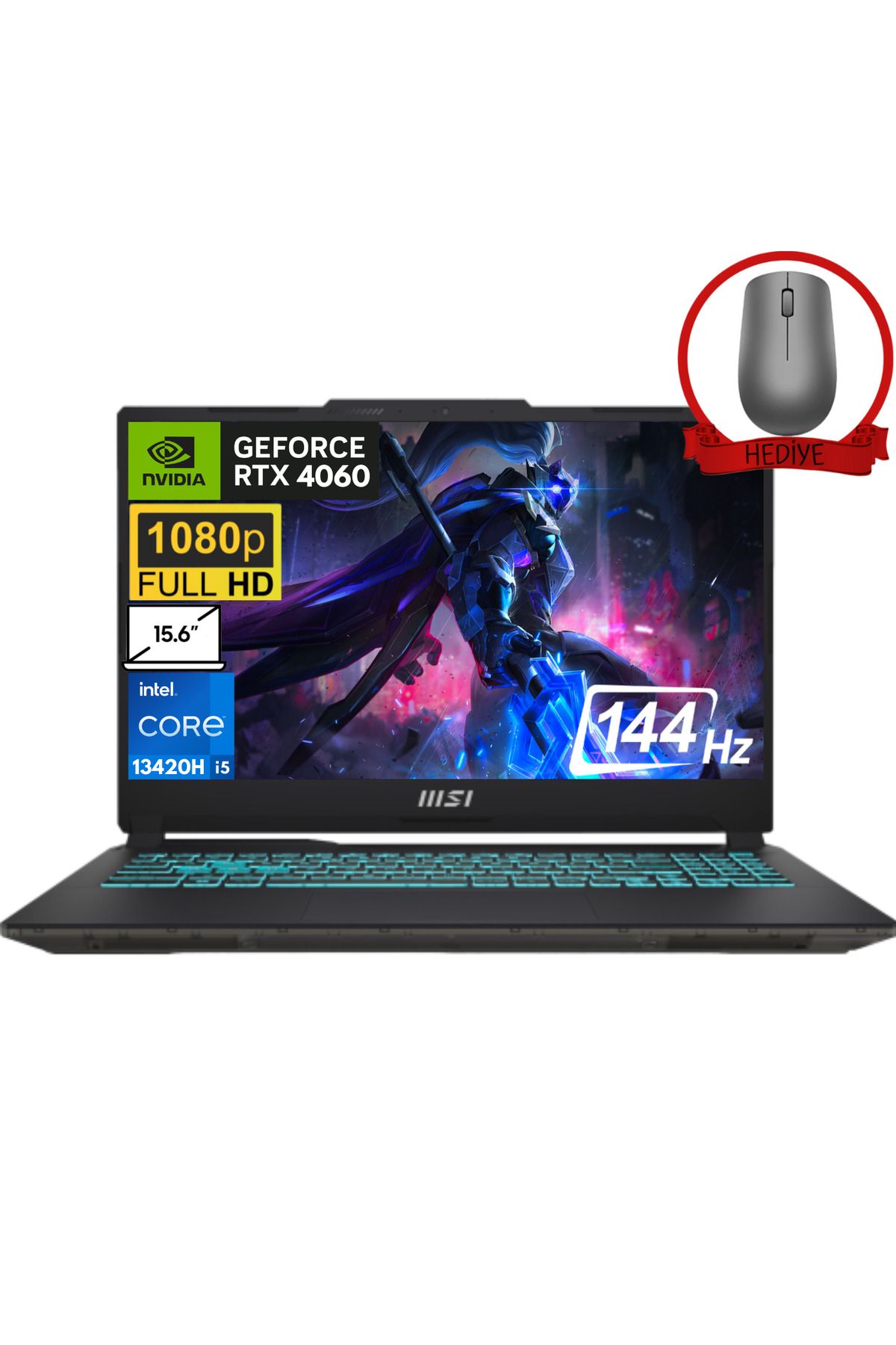 MSI CYBORG 15 i5 13420H 16GB 2TB SSD RTX4060 FDOS 15.6" FHD 144Hz ...