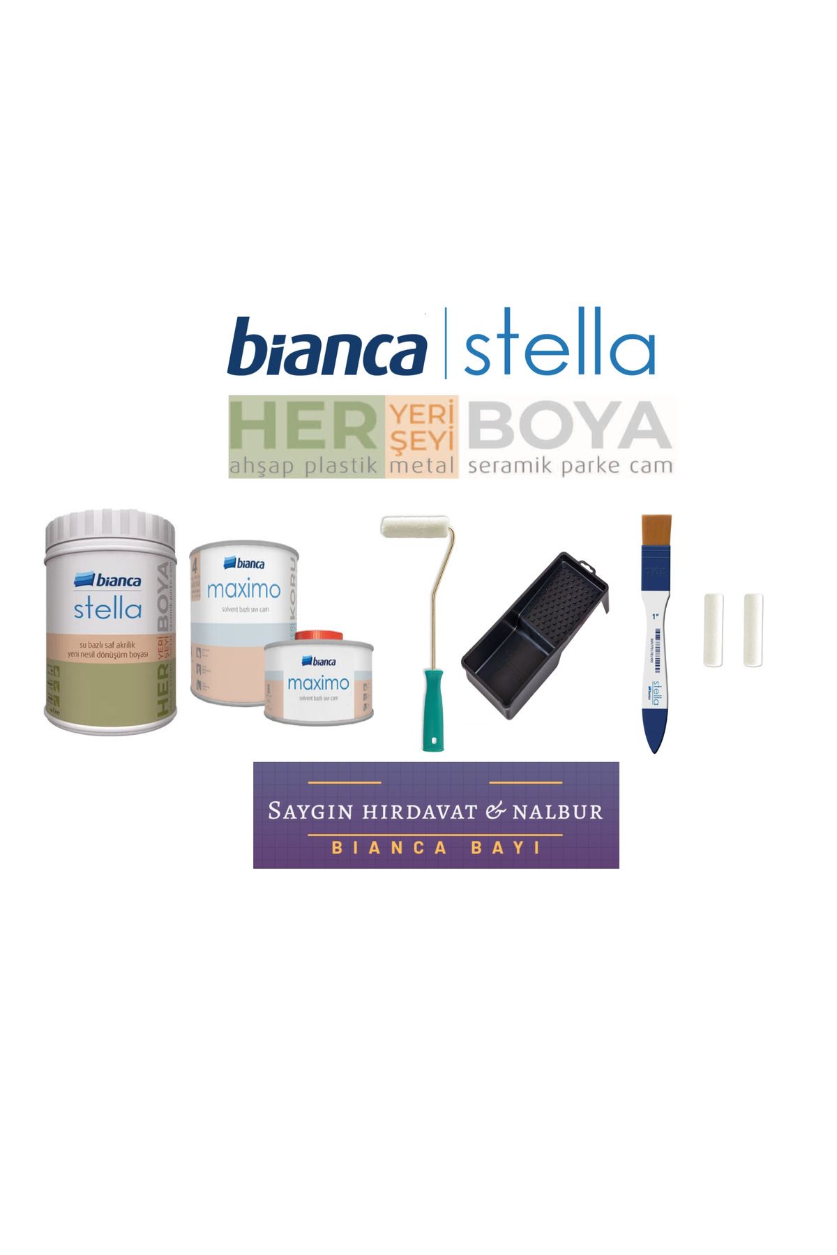 Bianca Stella Tezgah - Banyo - Zemin Boyama Seti 5-6 Metrekare - Kırık ...