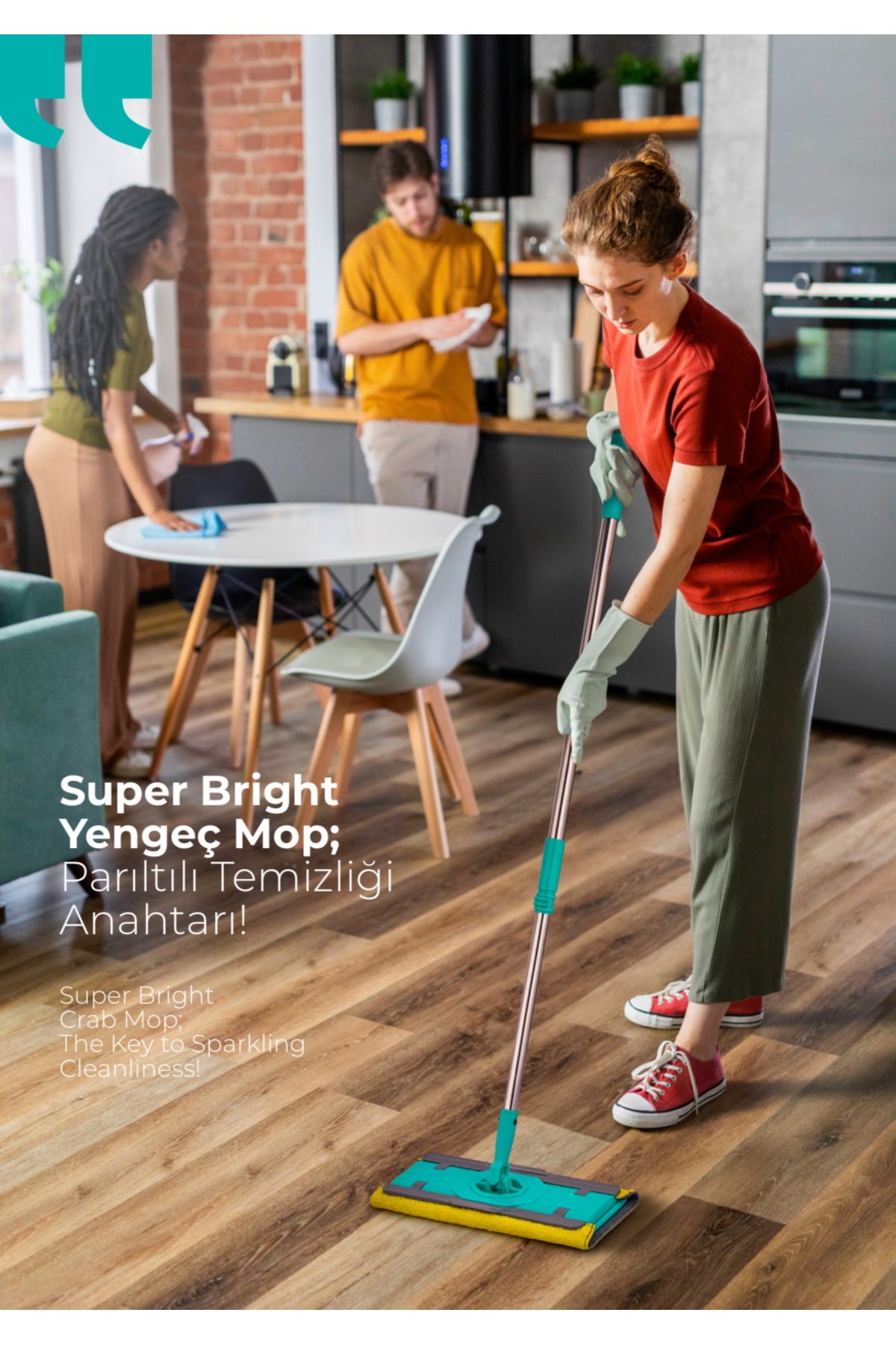 MCK Plus Mck Süper Bright Yengeç Mop Temizlik Seti Pratik Kullanım ...