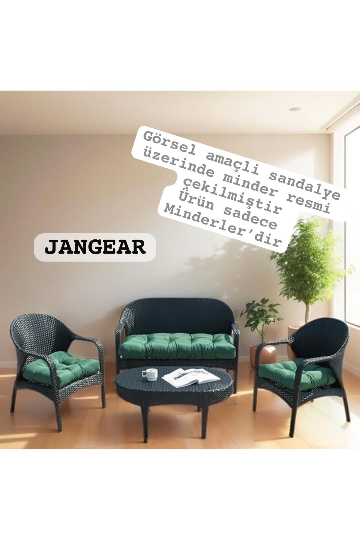 JANGEAR Set de perne de lux din ratan pentru balcon, din ratan, pentru ...