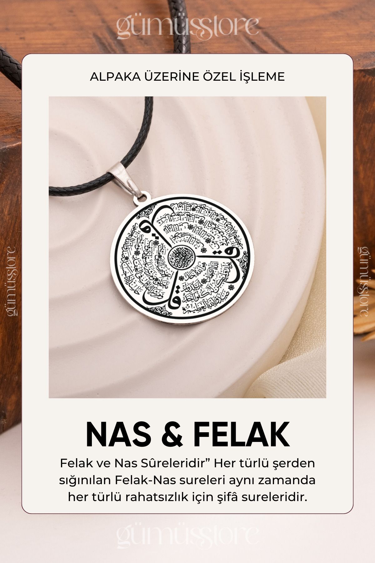 Gumustore35 Nas, Felak Suresi Kolyesi (GÜMÜŞ KAPLAMA) Fiyatı, Yorumları ...