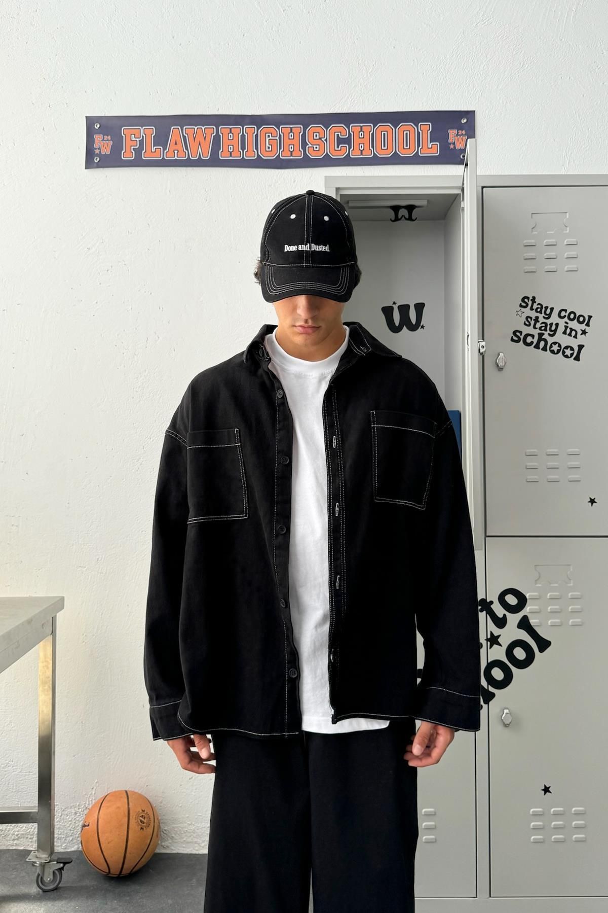 Flaw Wear Black Non Denim Long Sleeve Shirt - Trendyol