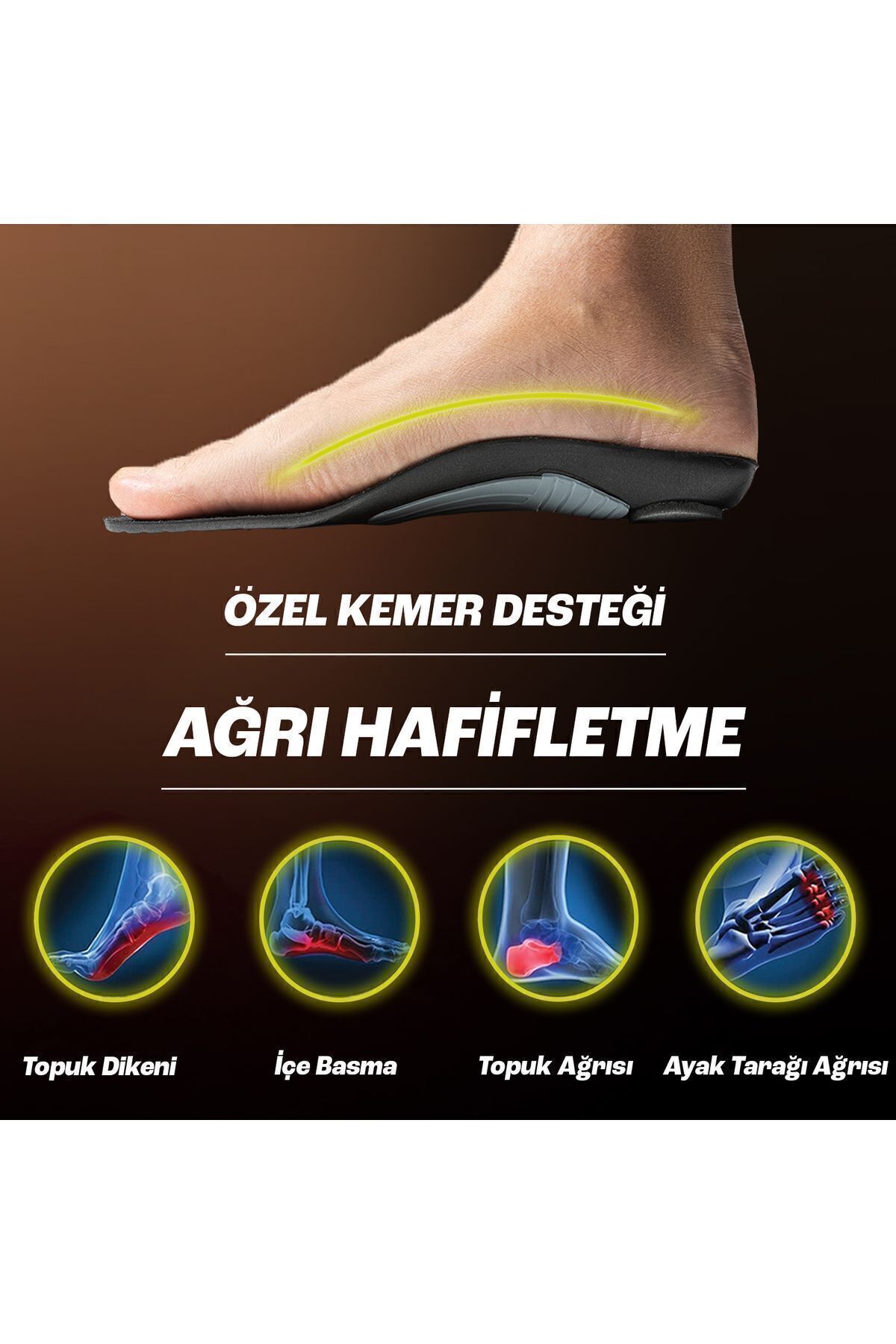 Exland Topuk Dikeni Ve Normal Kemerli Ayaklar Için Ağrı Giderici Tam ...