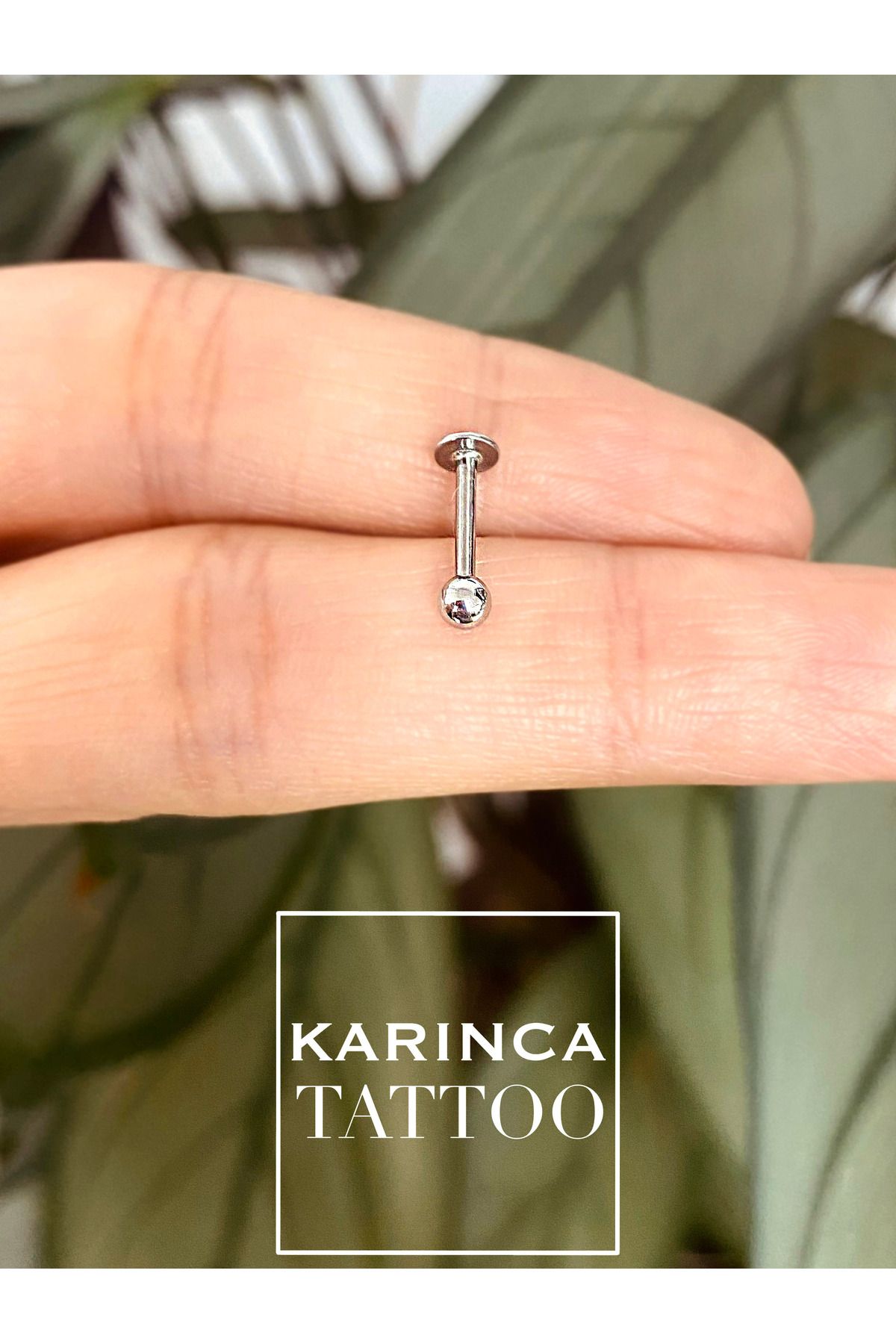 Karınca Piercing Yüksek Kalite Cerrahi Çelik 8 mm Labret Kulak Dudak ...