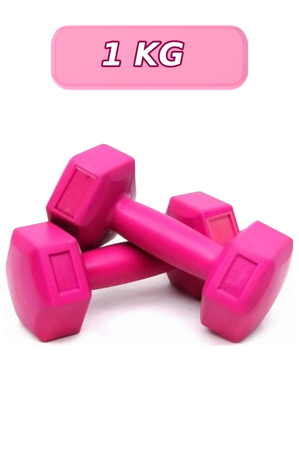 Jet Delux 1 Kg x 2 Adet Köşeli Fuşya Plastik Dambıl Seti Ağırlık Dumbell Setleri - Fiyatı, Yorumları