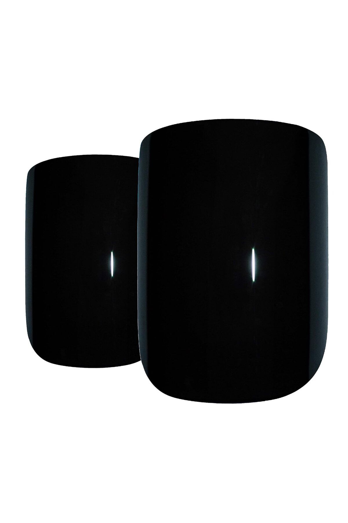 EDA LUXURY BEAUTY 24'lü Siyah Takma Tırnak Lüks Parlak Orta Boy Küt ...