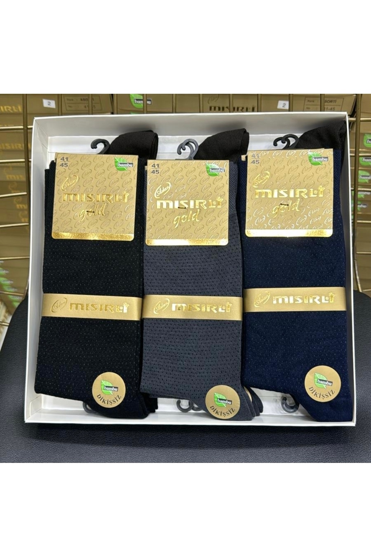 ASLAN MISIRLI Erkek Jakarlı 12 Li Paket Bambu Likralı Gold Çorap Fiyatı ...
