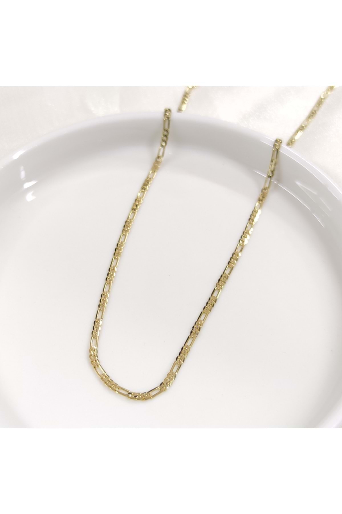 Güler Yüzlü Silver XUPING 2 MM ENİNDE FIGARO ZİNCİR KOLYE GOLD 60 ...