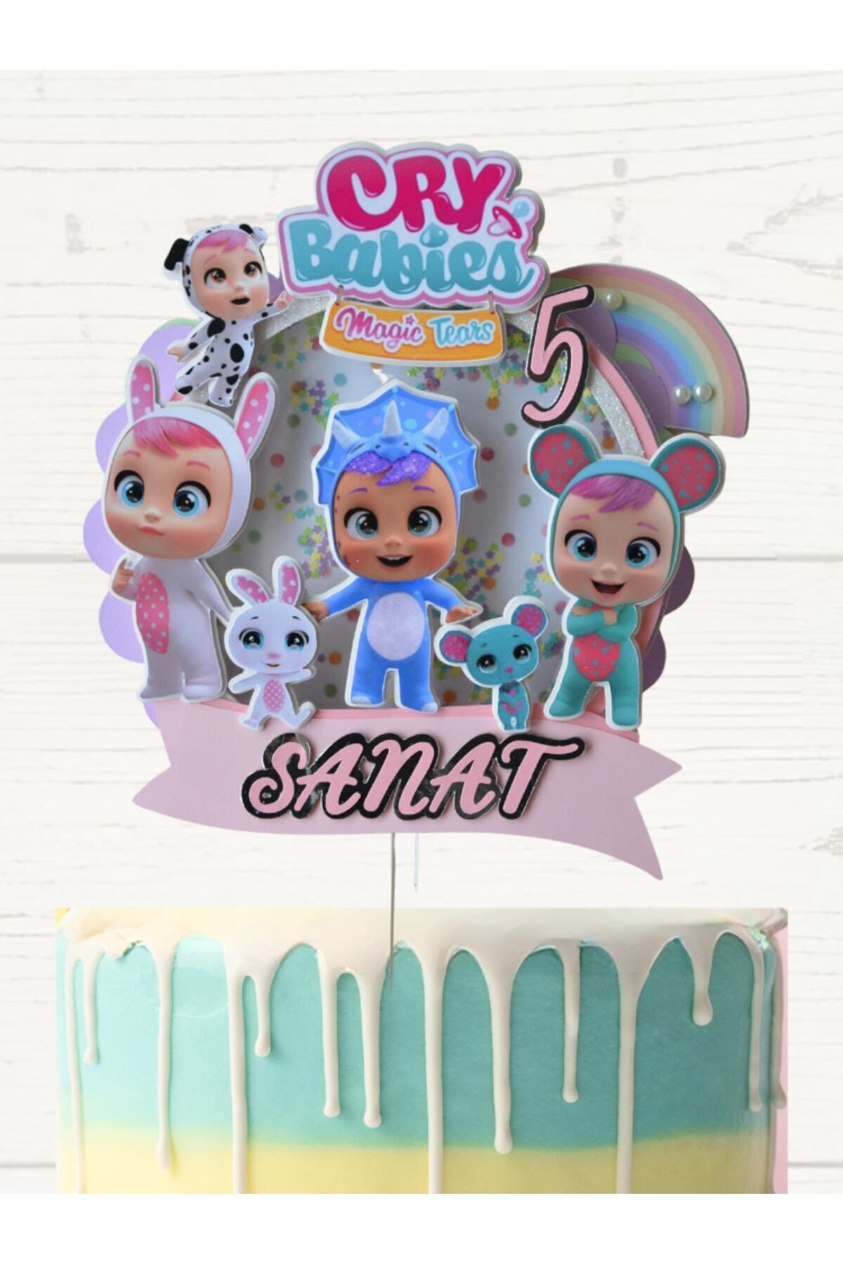 caketopper 3d Pasta Süsü - Cry Baby Temalı Kız Çocuk Doğum Günü Isme ...