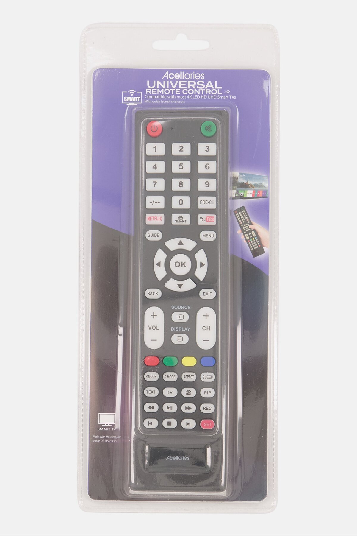 Acellories Universal Smart Remote Control, Black- Trendyol