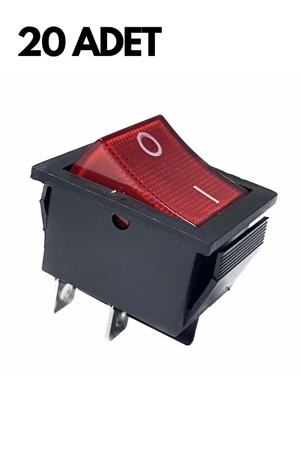ELEKTRONİK DÜNYASI 20 ADET IC-104-0 Geniş Işıklı Anahtar ON-OFF ...