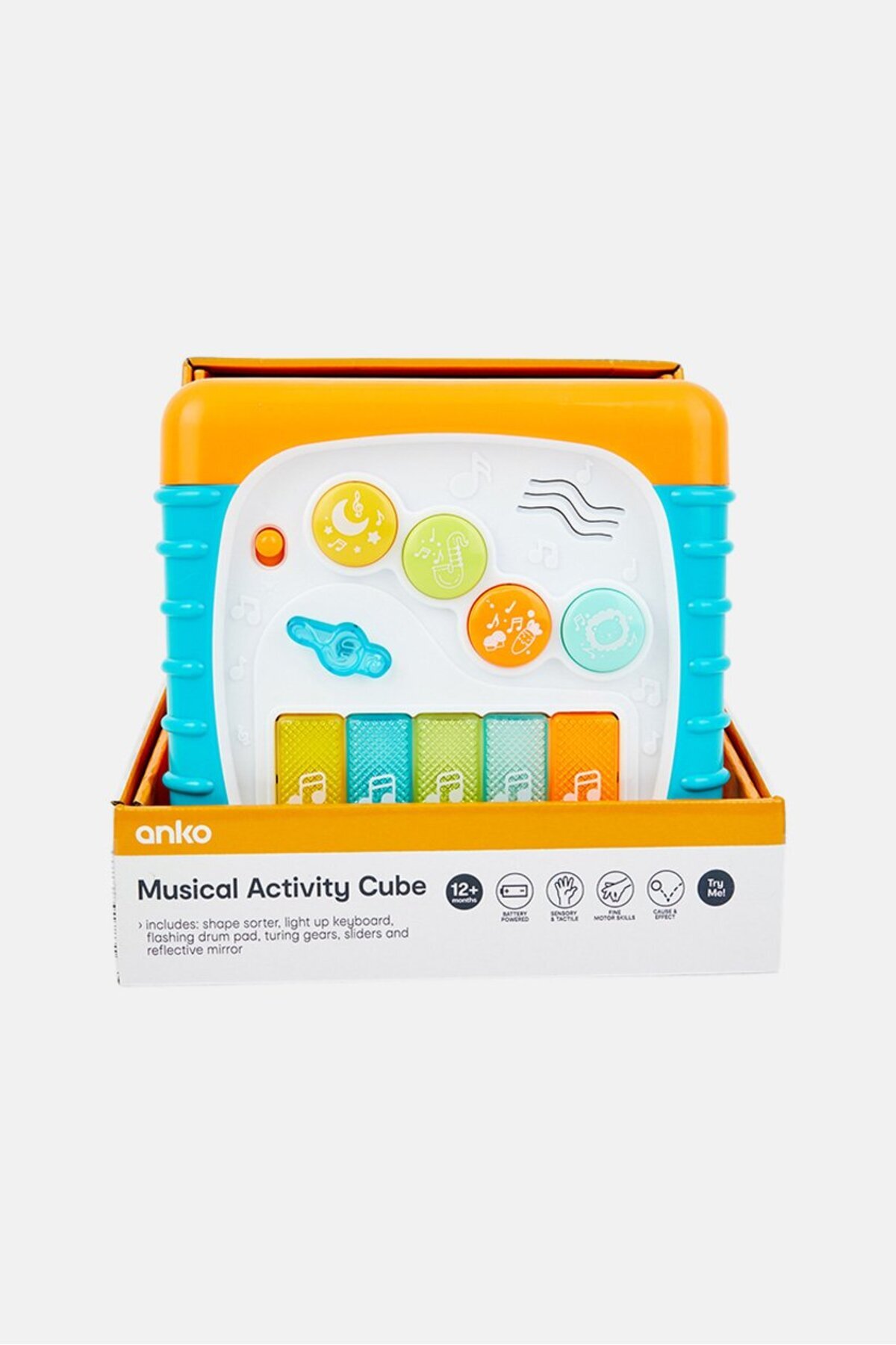Anko Musical Activity Cube, Orange Combo- Trendyol