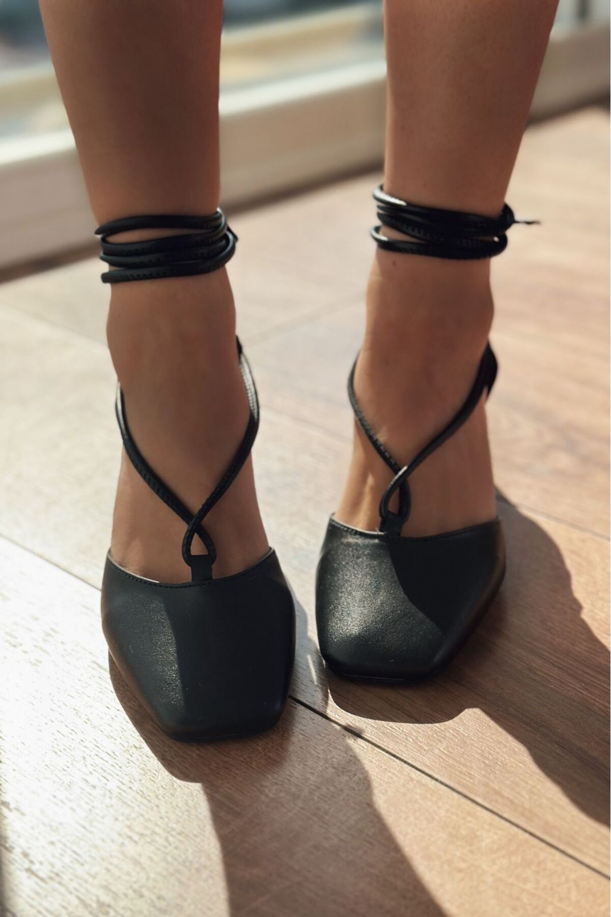 I Love Shoes Penop Mat Deri Bilekten Bağlamalı Topuklu Ayakkabı Siyah ...