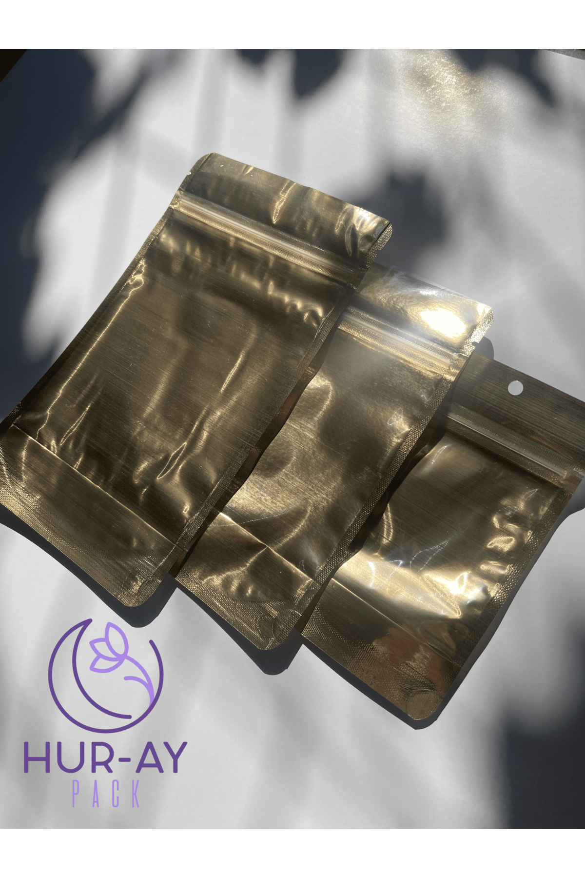 HURAY PACK 8,5x14 CM-Gold Metalize Parlak-Takı-Kına-Kurabiye Poşeti ...