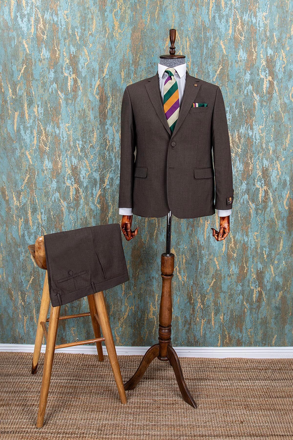 PR PACO ROMANO ART OF FASHİON ERKEK REGULAR FİT MONO YAKA KAHVERENGİ 4 ...