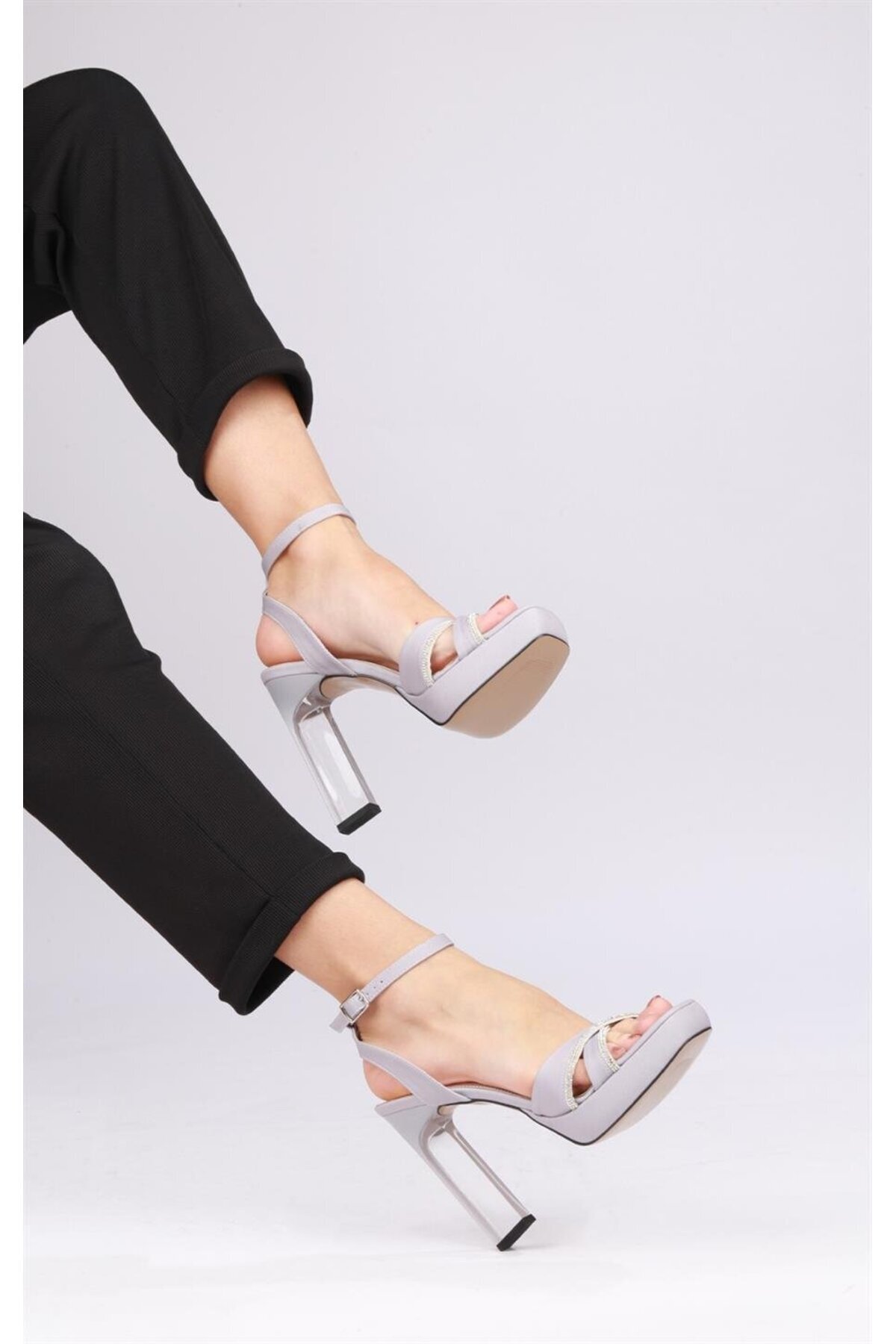 PARİS Kadın Buz Şeffaf Topuk Ve Özel Tasarım Platform - Fiyatı, Yorumları