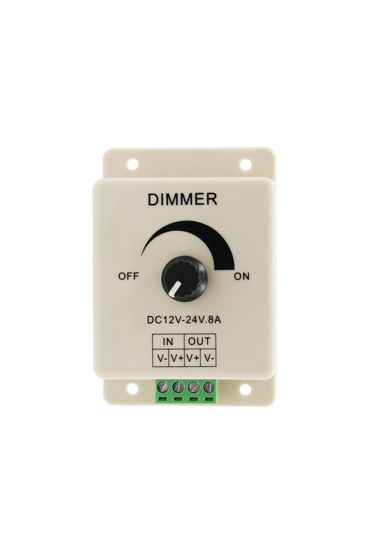 TLS Robotik Led Dimmer DC 12V 24V 8A Ayarlanabilir Parlaklık Kontrolü ...