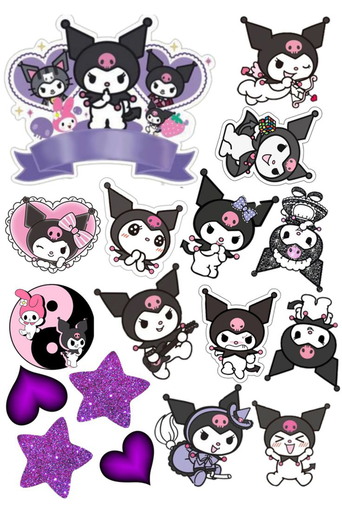 BK Design Kuromi Sticker Telefon Laptop Notebook Tablet Defter Matara ...