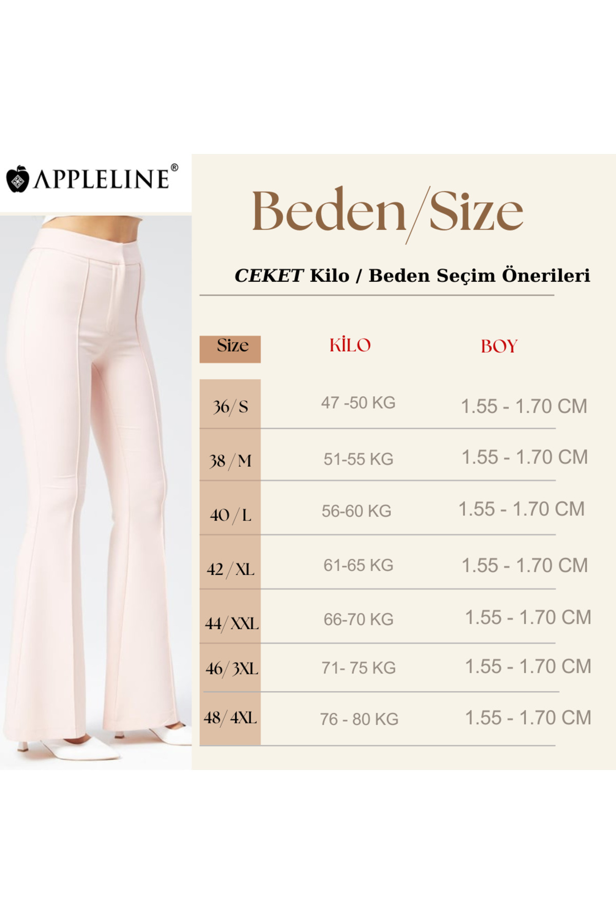 Appleline Plus Size Spanish Leg - Grassy Palazzo Trousers White - Trendyol