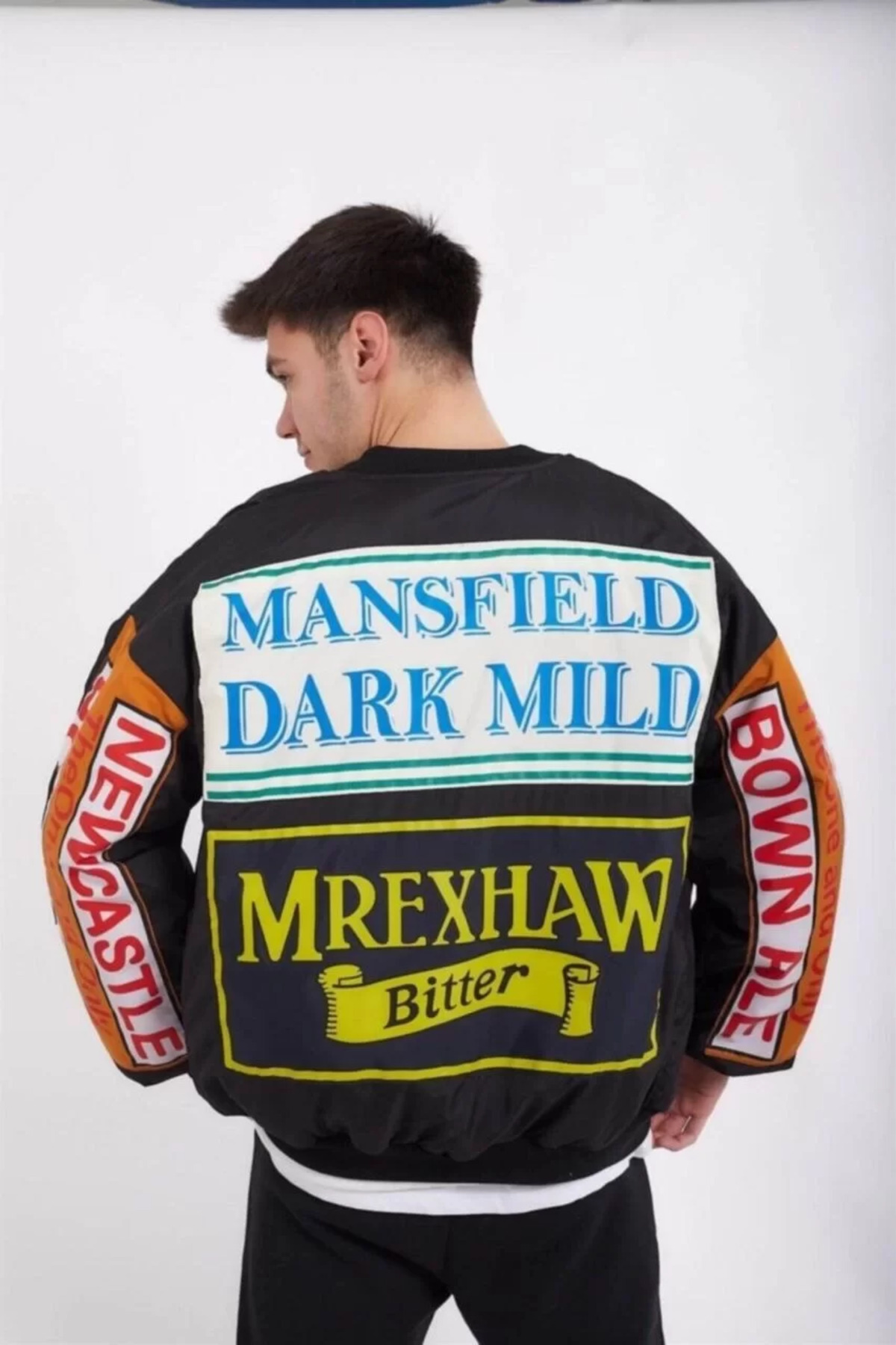 kalimbus Erkek Sırt ve Kol Parça Baskılı Bomber Ceket - Siyah Fiyatı ...