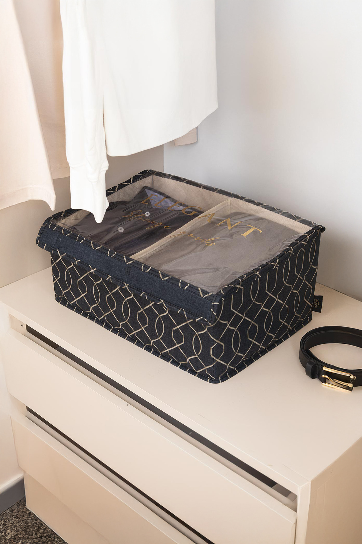 Milenay Glamour PVC Kapaklı Maxi Kutu, 40x27x19cm, Evinizde Şıklığı ve ...